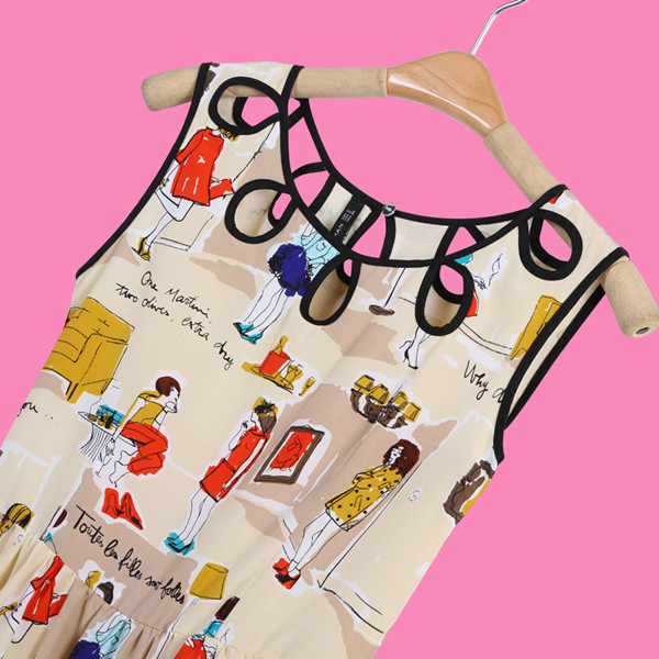 Cute Cartoon Characters Printed Dress on Luulla