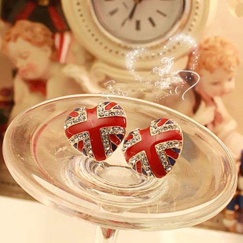 British Flag Earrings Retro London on Luulla
