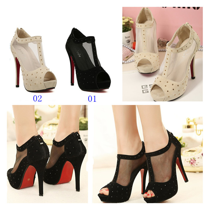 2013 Summer Lace Fish Head High Heels on Luulla